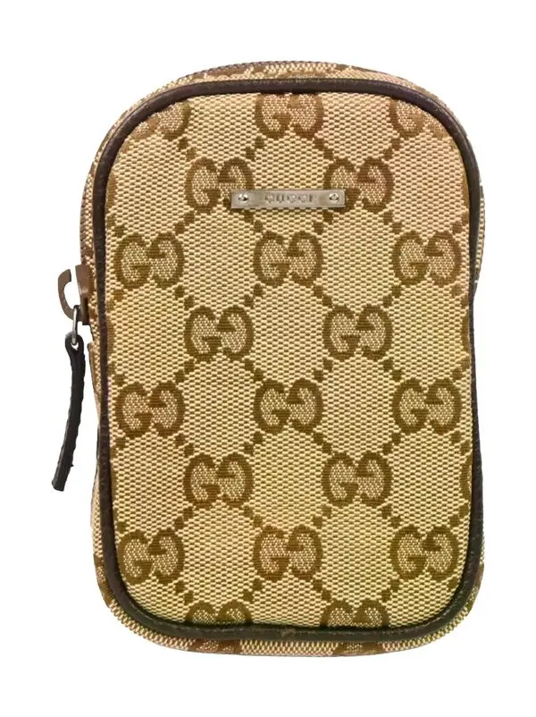 Gucci 1990s Gg Monogram Pouch - Neutrals