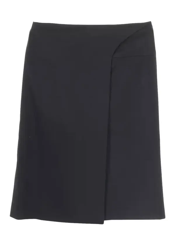 Hermès 2010s Zip-fastening Midi Skirt - Black