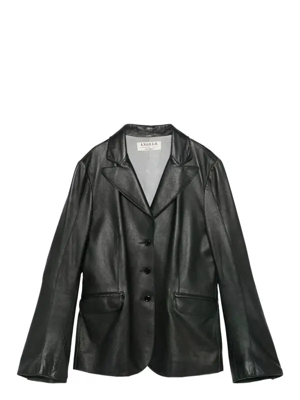 A.N.G.E.L.O. VINTAGE CULT 1990s Leather Blazer - Black