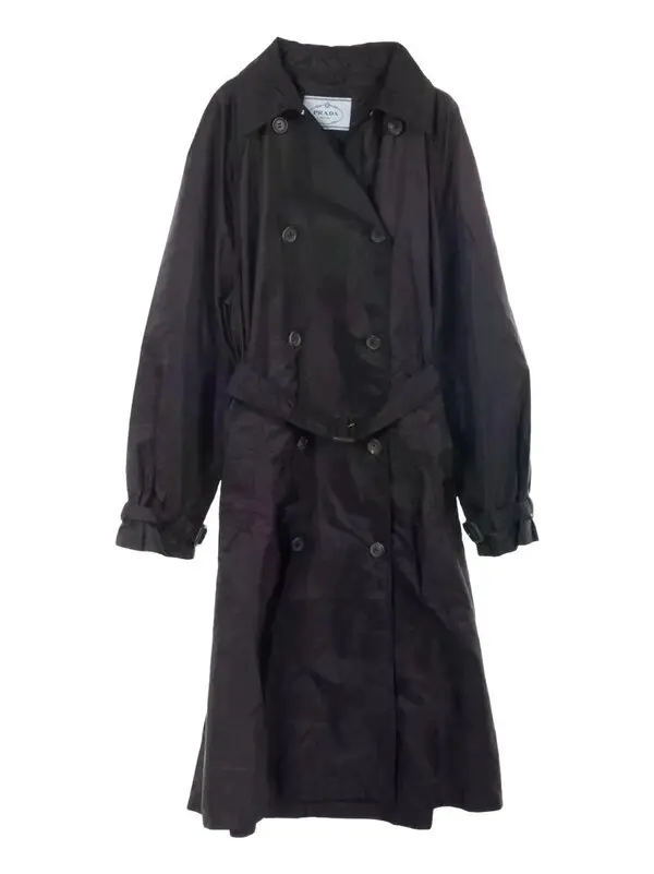 Prada 2010s Re-nylon Trench Coat - Black