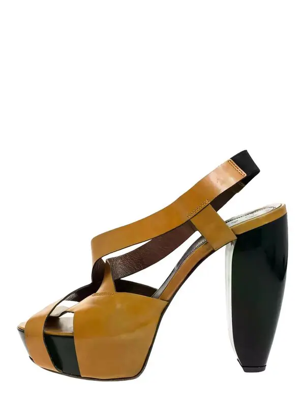 Marni Slingback Platform Sandals - Brown