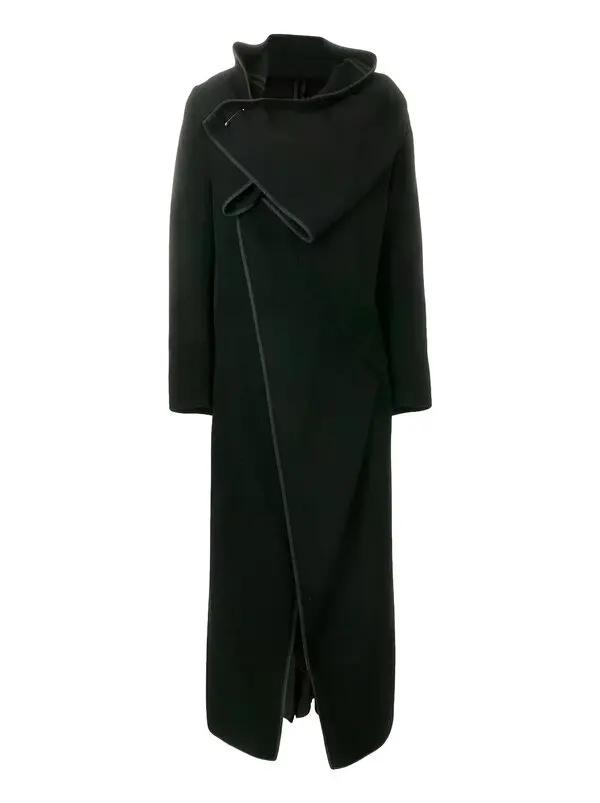 Comme Des Garçons Wrap Front Coat - Black