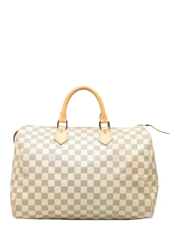 LOUIS VUITTON 2011 Damier Azur Speedy 35 Boston Bag - White