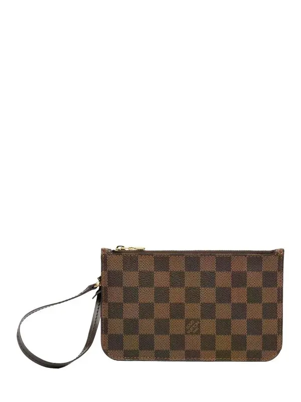 LOUIS VUITTON 2015 Damier Ebene Neverfull Pm Pouch - Brown