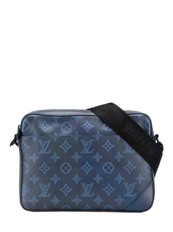 LOUIS VUITTON Monogram Shadow Duo Messenger Crossbody Bag - Blue