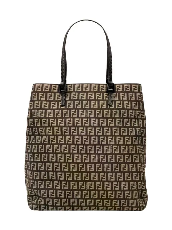 Fendi Zucchino Canvas Tote Bag - Brown