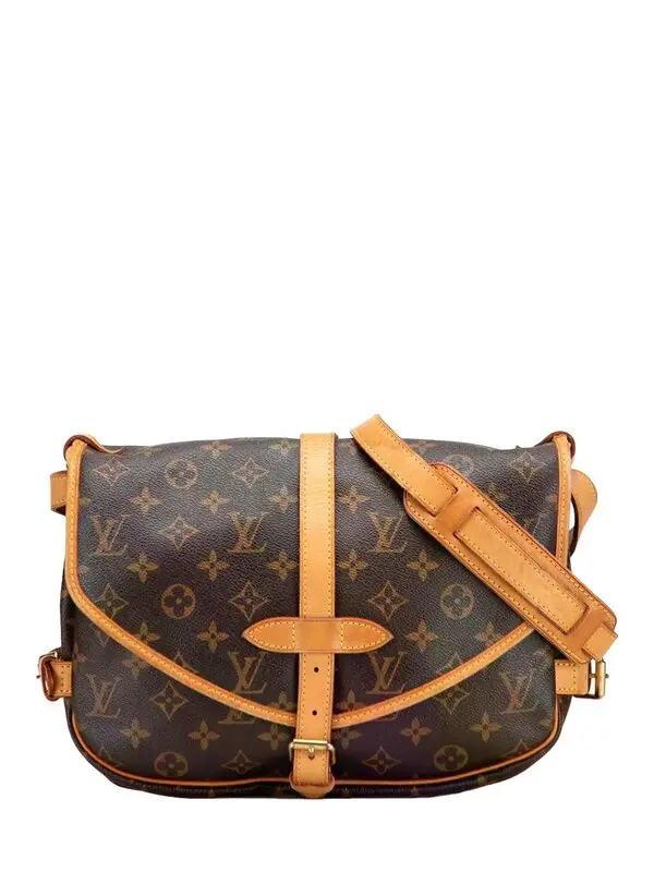 LOUIS VUITTON 2008 Monogram Saumur 30 Crossbody Bag - Brown