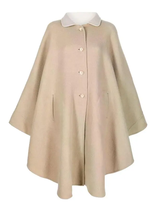 A.N.G.E.L.O. VINTAGE CULT 1970s Reversible Cape Coat - Neutrals