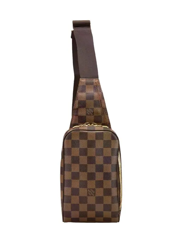 LOUIS VUITTON 2005 Damier Ebene Geronimos Crossbody Bag - Brown