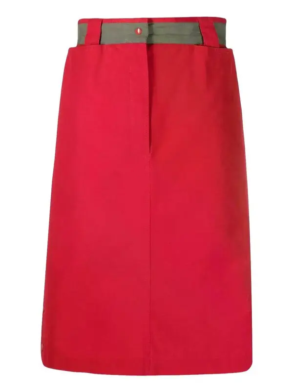 JC DE CASTELBAJAC 1990s High-waisted Straight Skirt - Red