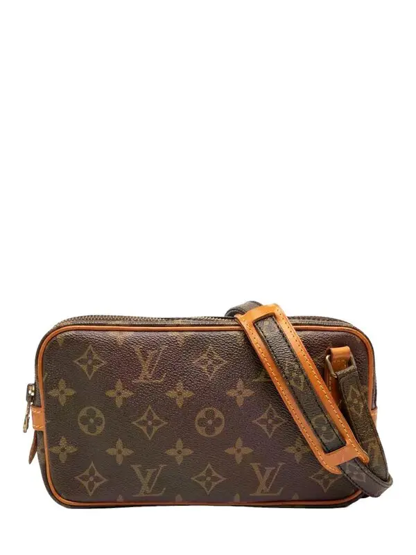 LOUIS VUITTON 1987 Monogram Pochette Marly Bandouliere Crossbody Bag - Brown