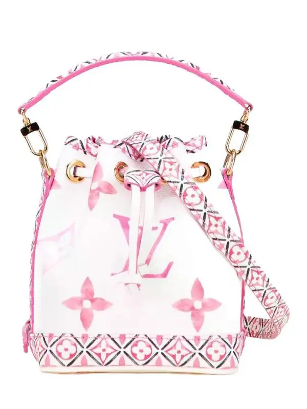 LOUIS VUITTON Monogram Watercolor Giant The Pool Nano Noe Bucket Bag - Pink