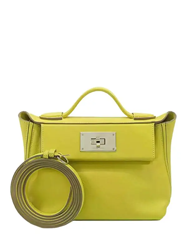 Hermès Evercolor And Swift 24/24 21 Satchel - Yellow