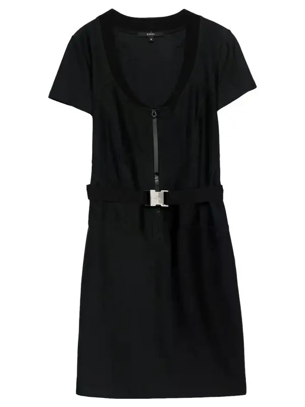 Gucci 2000s Belted Midi Dress - Black