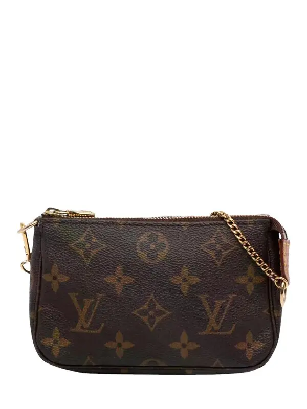 LOUIS VUITTON 2005 Monogram Mini Pochette Accessoires Handbag - Brown