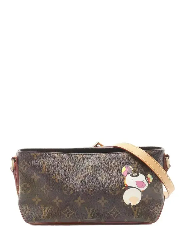 LOUIS VUITTON X Takashi Murakami 2004 Trotter Panda Shoulder Bag - Brown