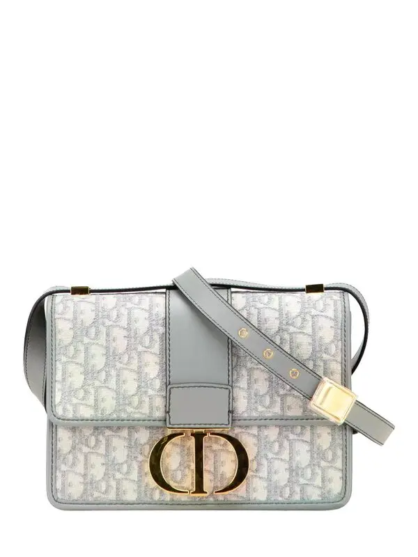 Dior Pre-owned Oblique Canvas 30 Montaigne Bag - Grey