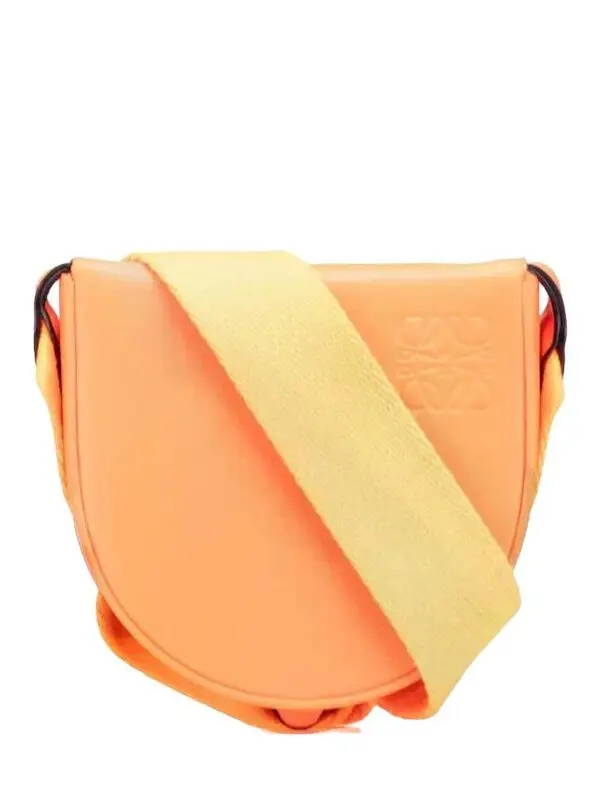 Loewe Small Soft Calfskin Heel Pouch Crossbody Bag - Orange