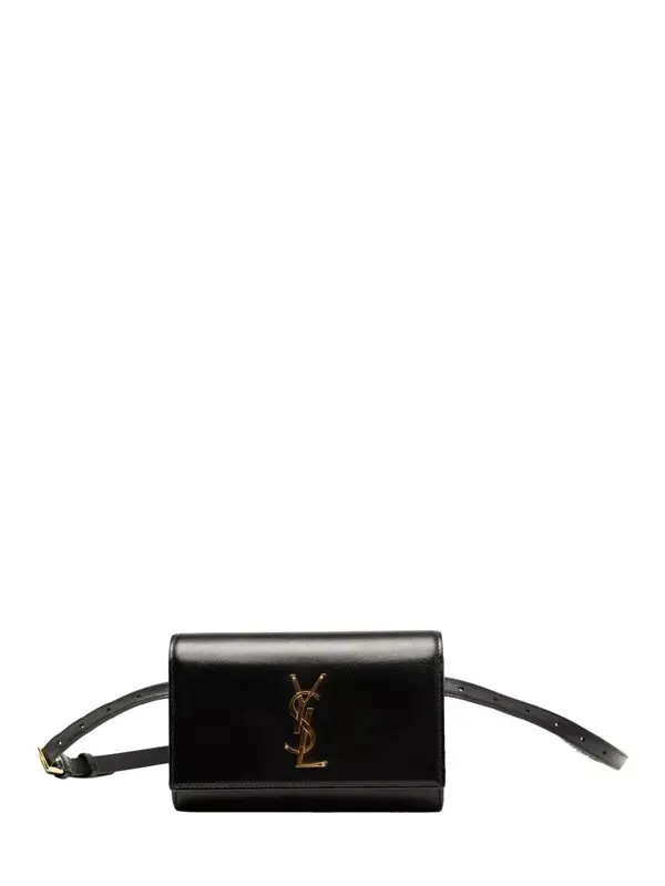 Saint Laurent Pre-owned Smooth Calfskin Monogram Kate Belt Bag - Black