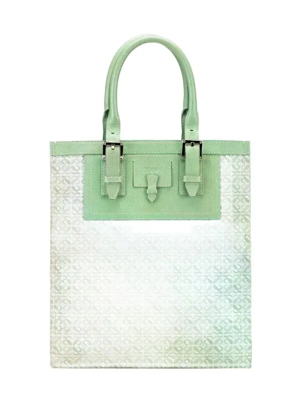 Loewe 2007 Anagram Canvas Tote Bag - Green