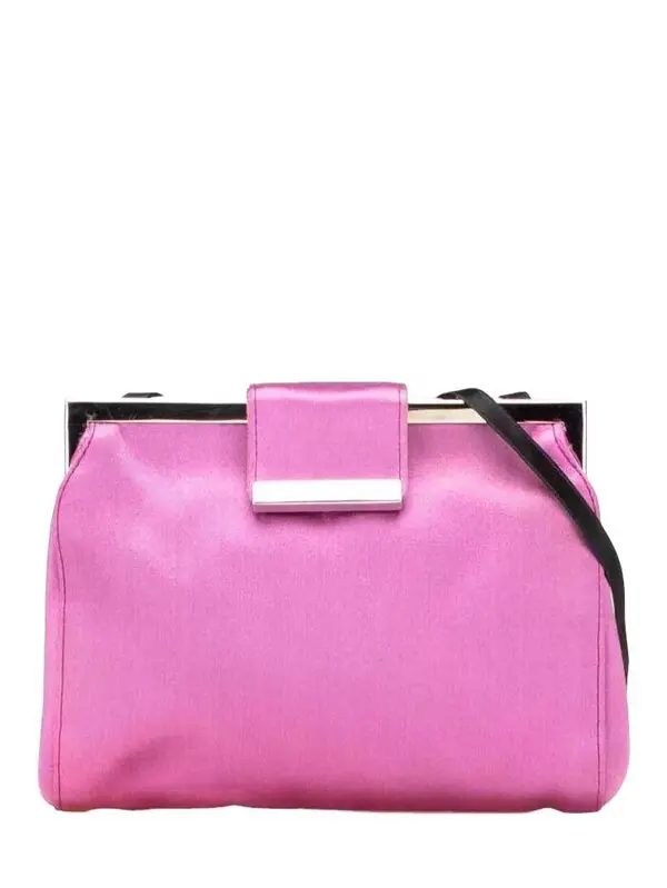 Miu Miu 1993-2000 Satin Clasp Clutch - Pink