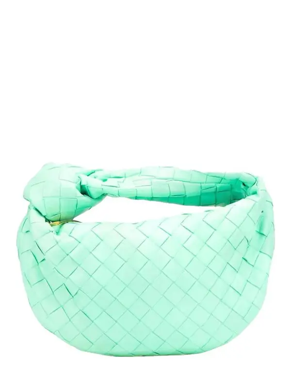 Bottega Veneta Mini Nappa Intrecciato Jodie Hobo Bag - Green