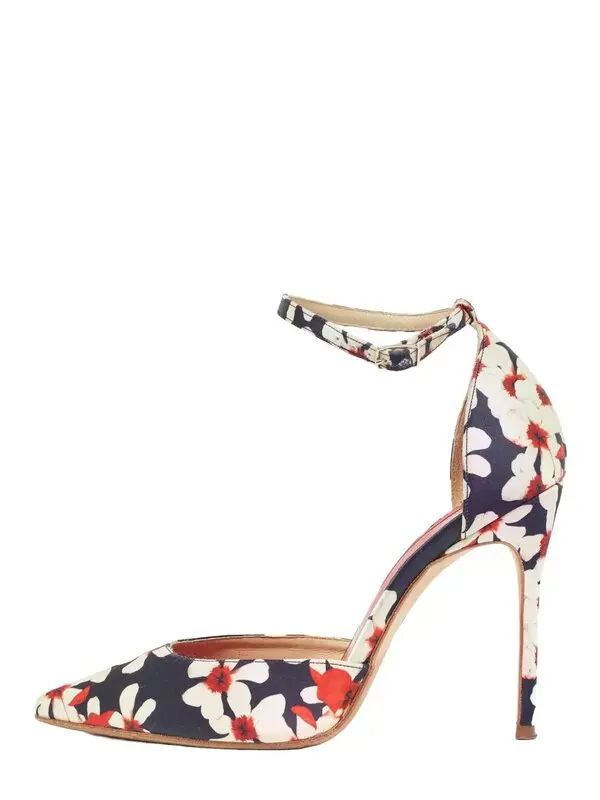 Carolina Herrera Floral-print Pumps - Blue
