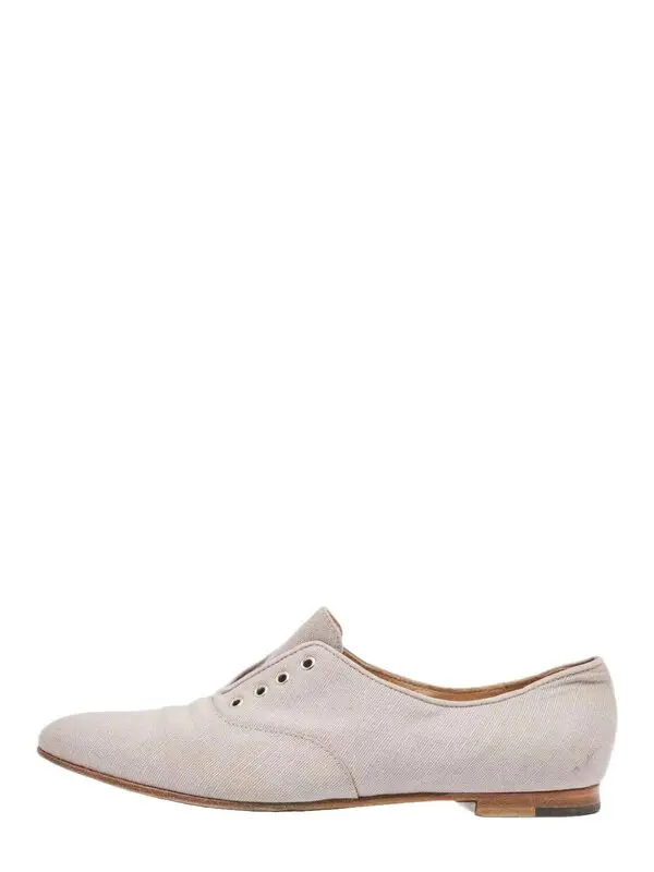Manolo Blahnik Eyelet-detail Canvas Shoes - Neutrals