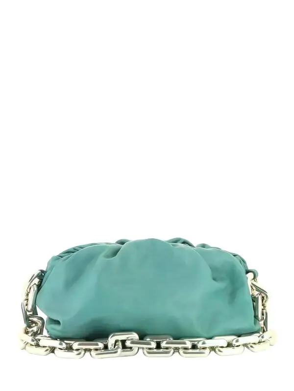 Bottega Veneta Chunky Chain Gathered Handbag - Blue