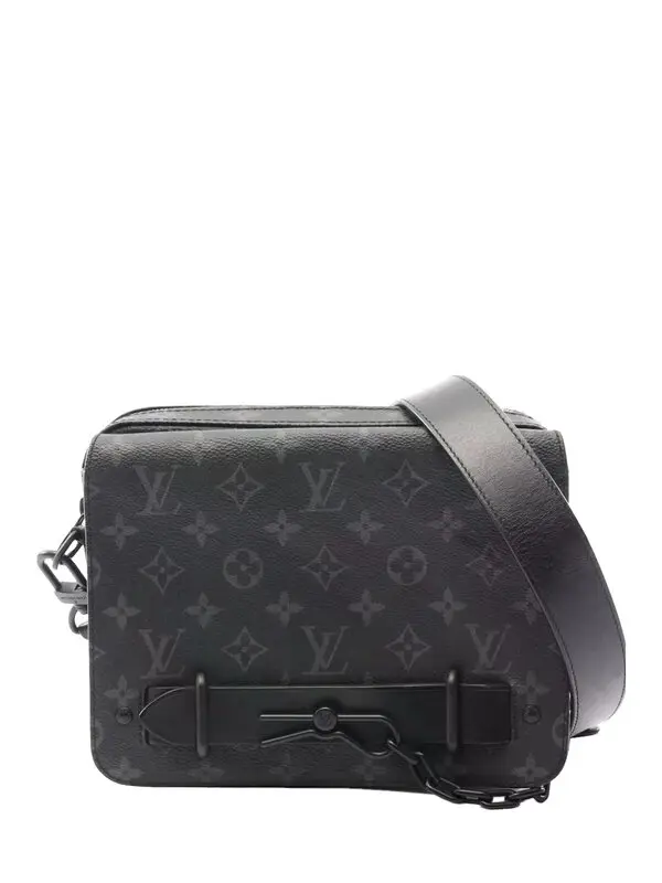 LOUIS VUITTON Monogram Eclipse Steamer Messenger Crossbody Bag - Black