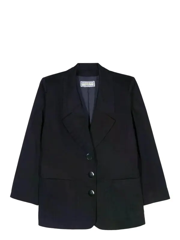 Saint Laurent 1980s Single-breasted Blazer - Blue