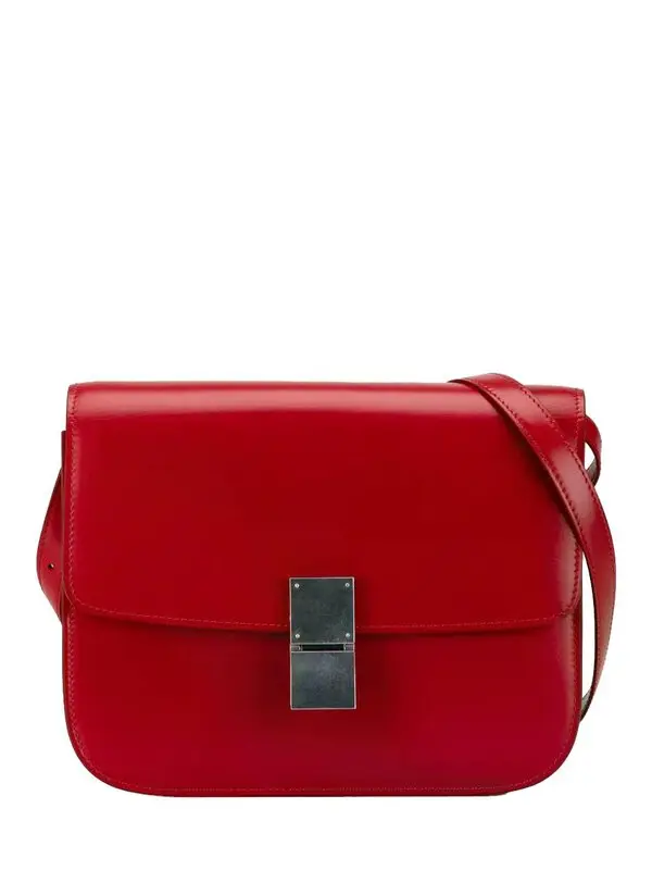 Celine 2019 Classic Box Crossbody Bag - Red