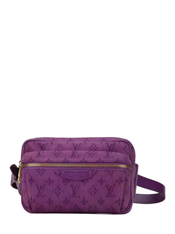 LOUIS VUITTON 2019 Monogram Denim Outdoor Bum Belt Bag - Purple