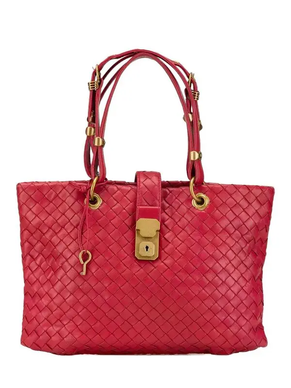 Bottega Veneta 2007 Small Nappa Intrecciato Capri Handbag - Red