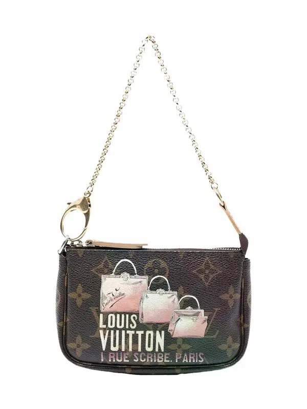LOUIS VUITTON Monogram Affiche Mini Pochette Accessoires Handbag - Brown