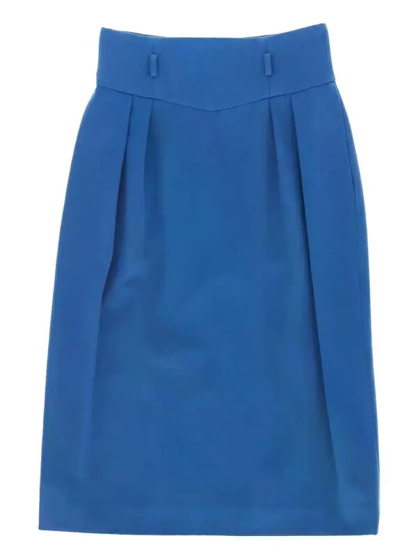 Dior 1970s Pleated Skirt - Blue