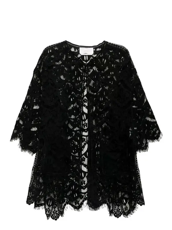 Chloé Lace Poncho - Black