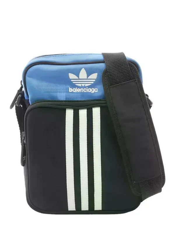 Balenciaga X Adidas Three-stripe Logo-detail Crossbody Bag - Black