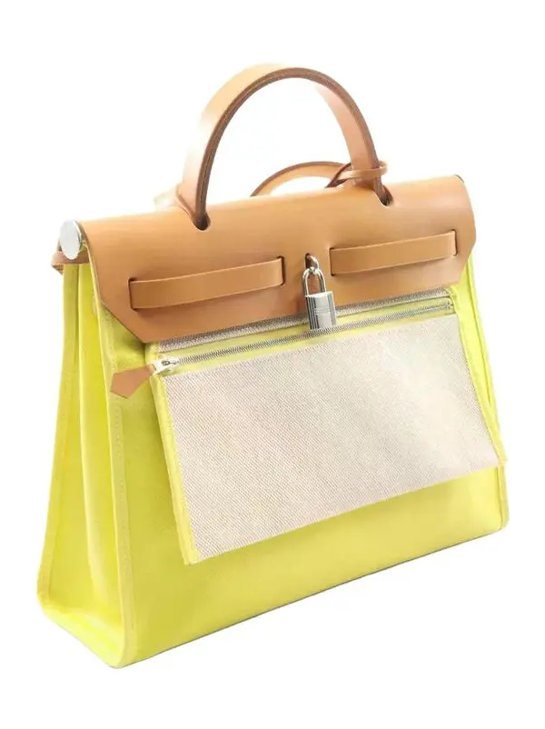 Hermès Herbag Zip 31 Satchel - Yellow