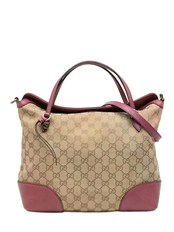 Gucci Gg Canvas Bree Satchel - Brown
