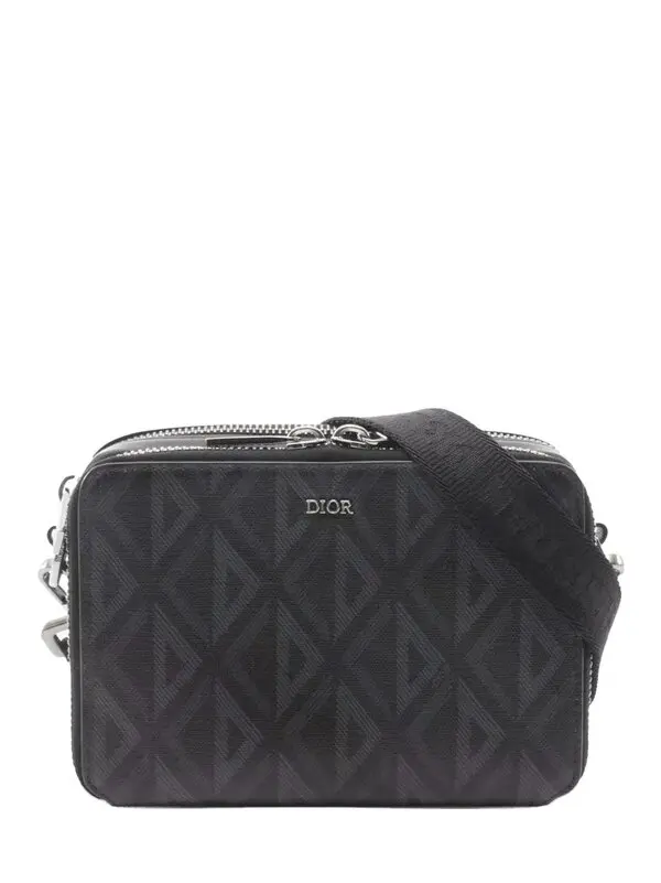 Dior Cd Diamond Messenger Pouch Crossbody Bag - Black