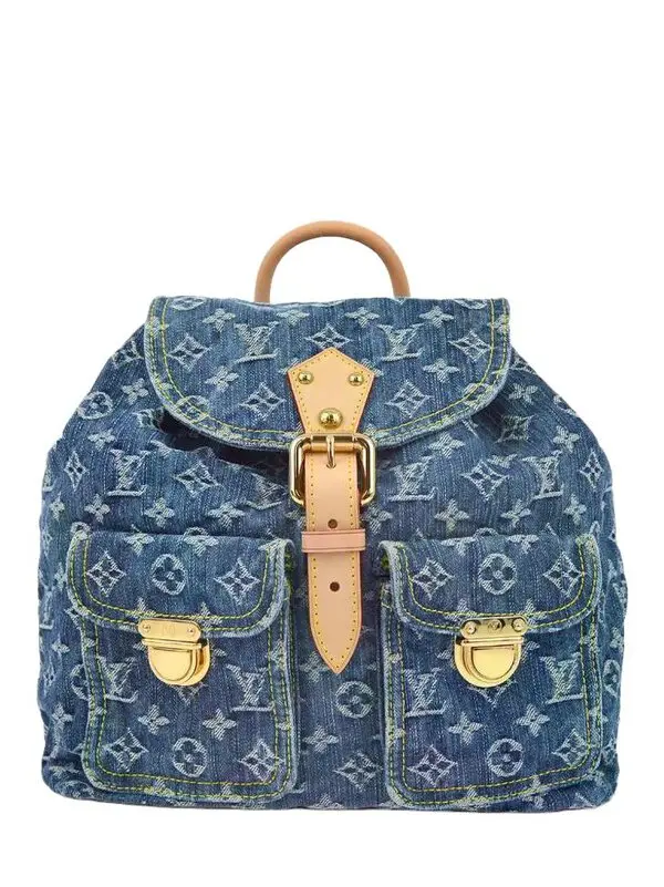 LOUIS VUITTON 2006 Sac A Dos Gm Denim Backpack - Blue
