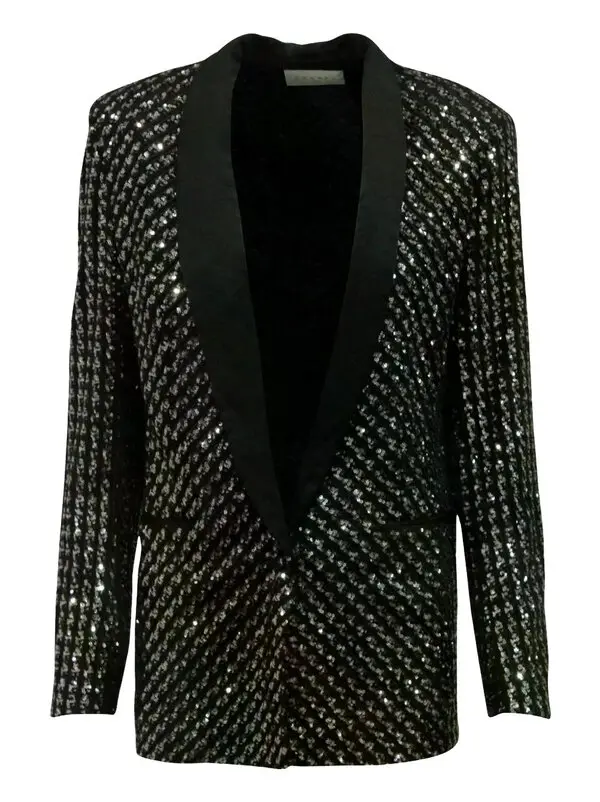 Sandro Sequined Tailored Blazer - Black