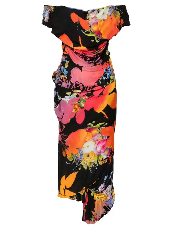 VIVIENNE WESTWOOD 2013-2014s Cocotte Floral-print Dress - Black