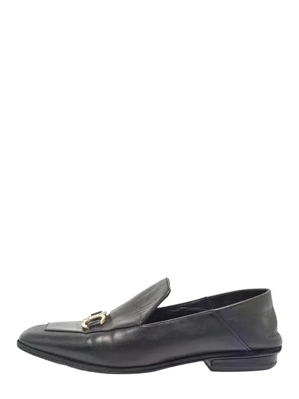 FERRAGAMO Leather Loafers - Black