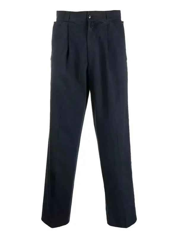 Versace 1980s Cropped Trousers - Blue