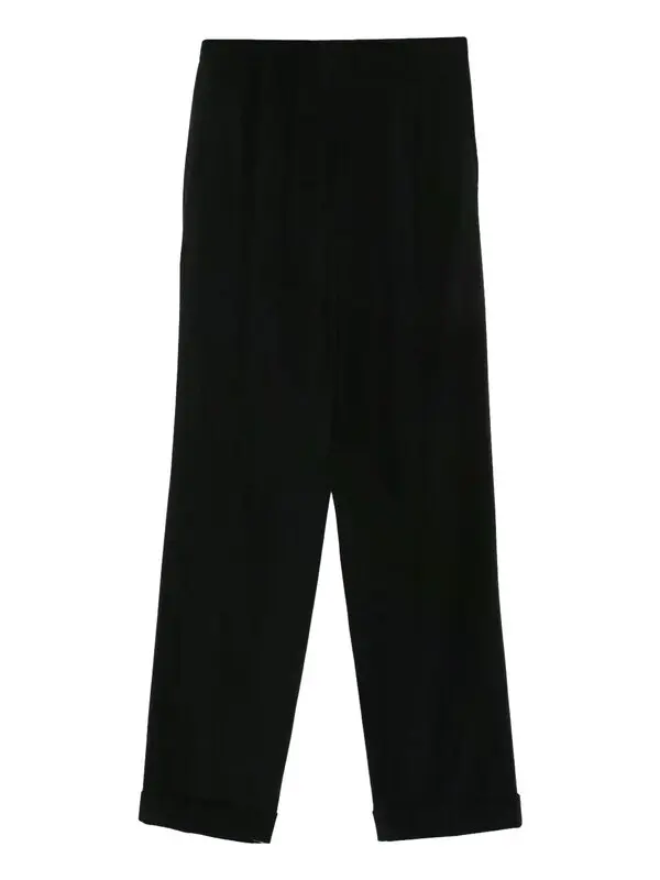 Prada 1990s Pressed-crease Trousers - Black