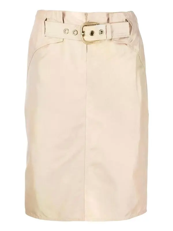Gucci 2000s Belted Pencil Skirt - Neutrals