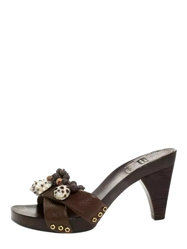 STUART WEITZMAN 90mm Beaded Sandals - Brown
