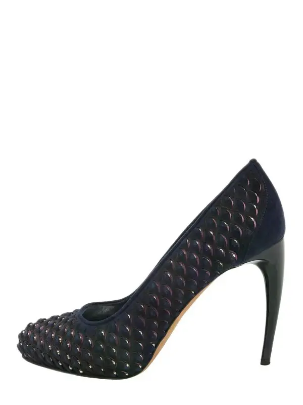 Alexander McQueen 110mm Scalloped Pumps - Blue